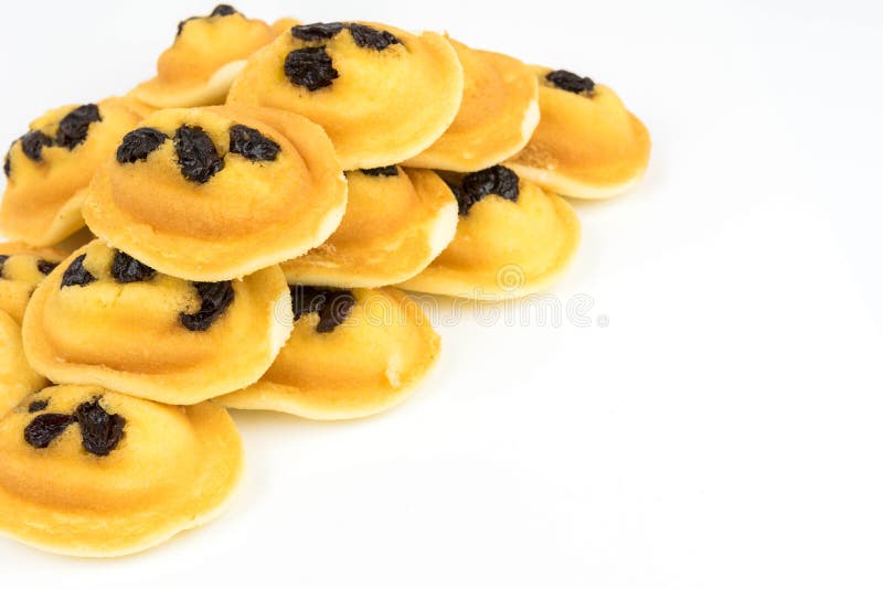 Egg Cake, Delicious Dessert on White Background,Thai Dessert Stock ...