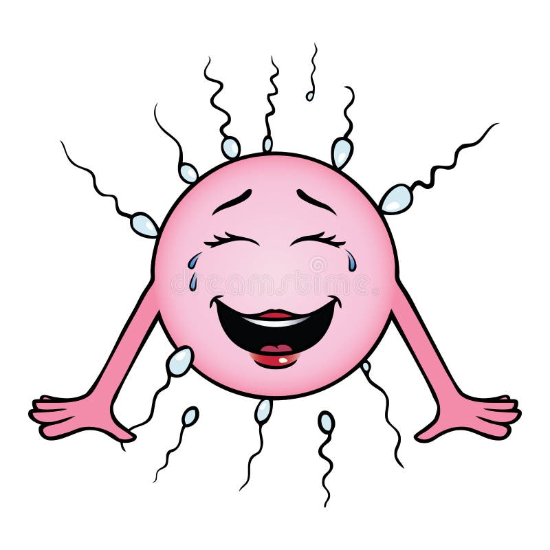Egg Cell Being Tickled by Sperm Stock Vector - Illustration of cell ...