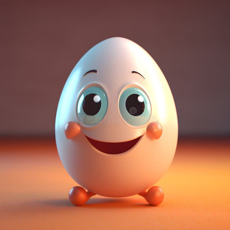 Egg Character Vector. Boiled Egg Character Design Stock Illustration ...