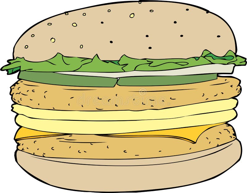 Chicken Patty Sandwich Clip Art