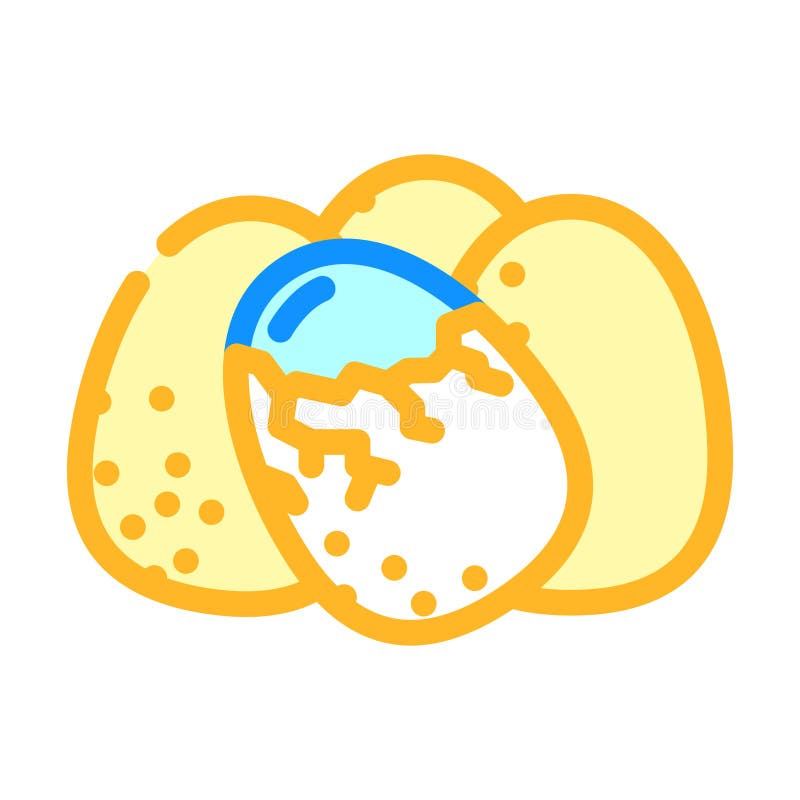 Egg Chicken Shell Color Icon Vector Illustration Stock Illustration ...
