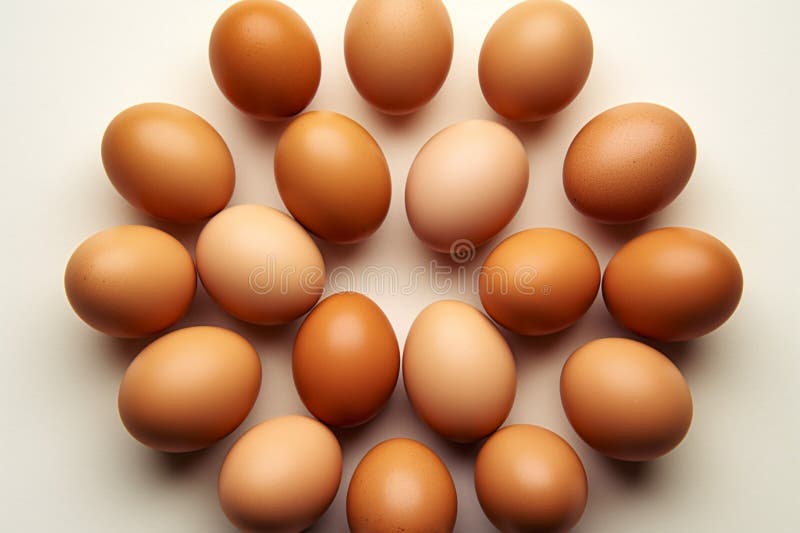 Egg Circle Brown Chicken Eggs Arranged in a Sharp Circle Formation Stock Illustration ...