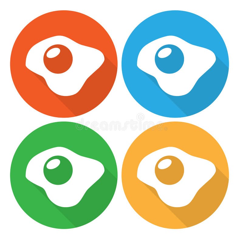 Egg, Colourful Web Icon Set, Vector Illustration Stock Vector ...