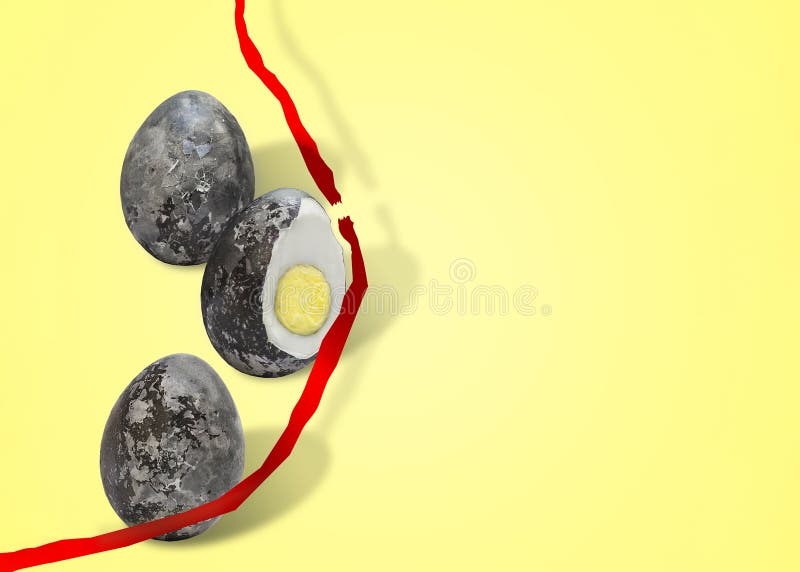 Egg Competition Leadership Finish Line To Win Strategy Concept Stock ...