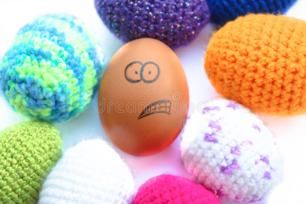 Egg with confused face stock image. Image of perplexed - 80612485