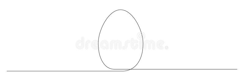 Egg Continuous One Line Drawing Stock Illustration - Illustration of ...