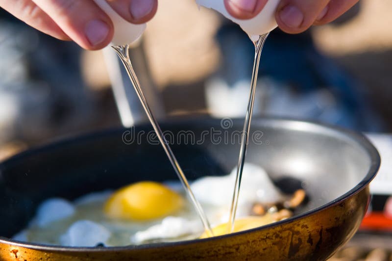 Egg cooking stock photo. Image of pork, gourmet, mushroom - 6153586