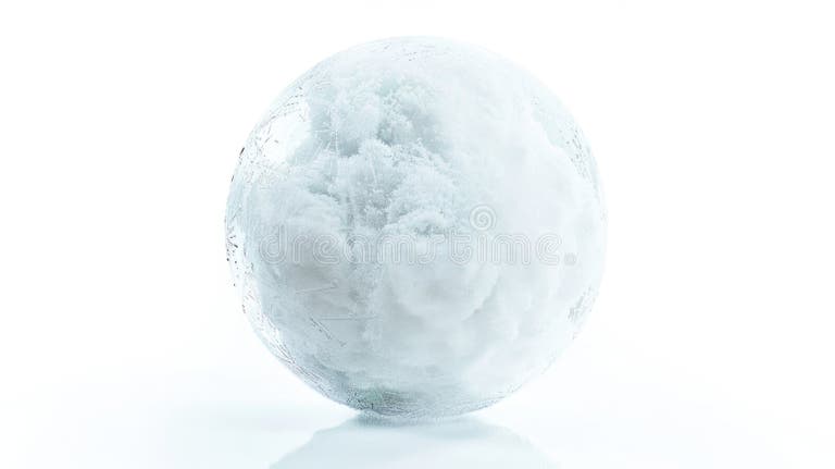 An Egg Covered in Snow on a White Surface Stock Photo - Image of snow ...