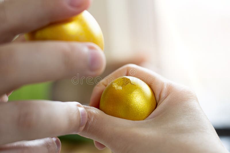 Egg Cracked in an Orthodox Easter Traditional Custom Stock Image ...