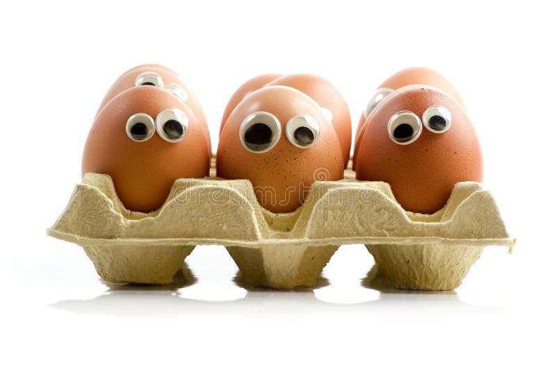 Egg creatures stock image. Image of looking, brown, eyes - 13243403