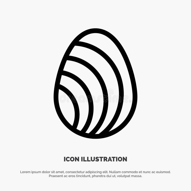 Egg, Easter, Nature, Spring Line Icon Vector Stock Vector ...