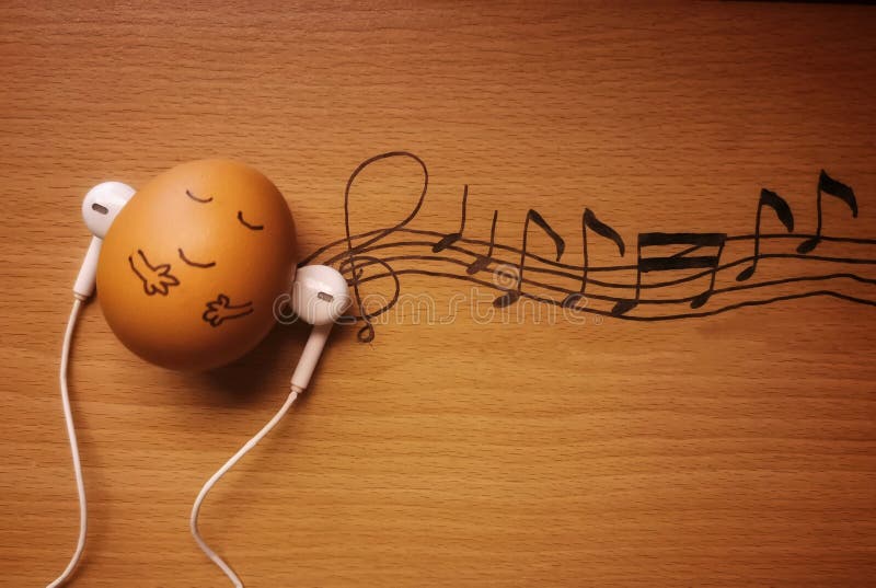 Egg enjoy with music stock image. Image of iron, lighting - 242010149