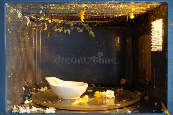 Egg Exploded in the Microwave Stock Image - Image of dirty, microwave ...