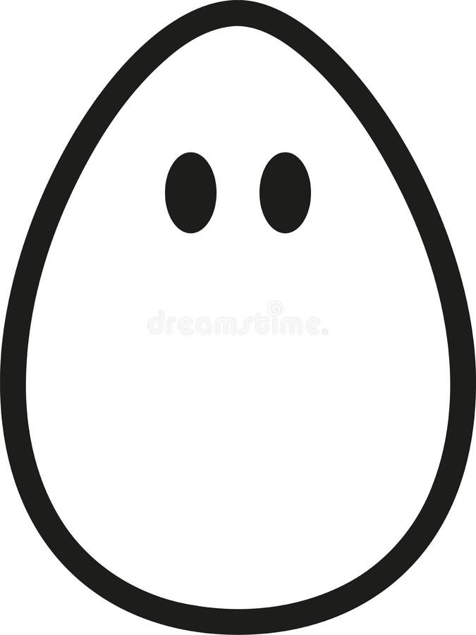 Egg with eyes stock vector. Illustration of yolk, vector - 107162857