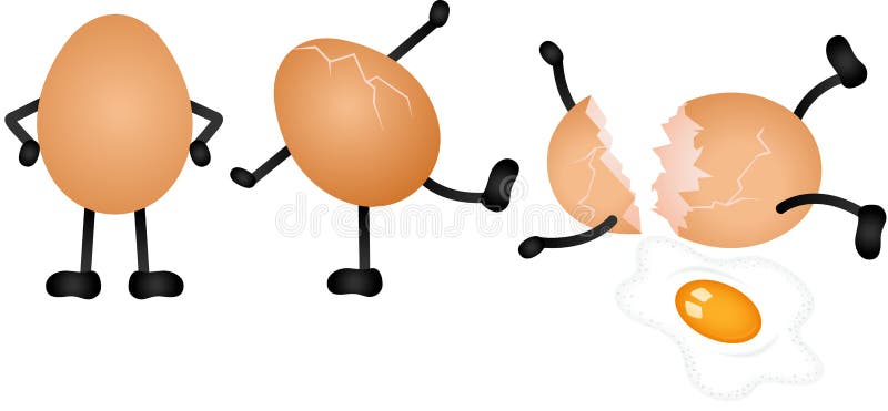 Egg falling and broken stock vector. Illustration of yolk - 64789861