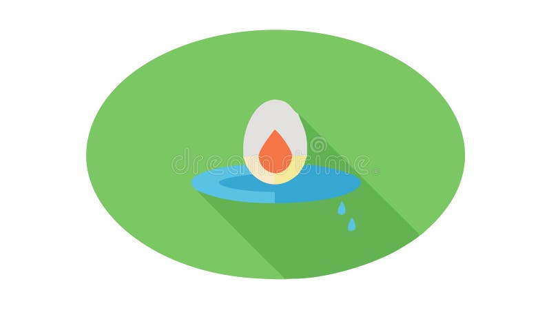 Egg Falling into Water Outline Icon, Cooking, Kitchen, Delicate, Vector ...