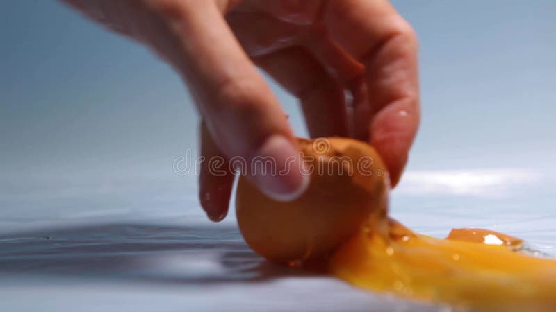 The Egg Falls on the Table. Stock Footage - Video of bake, making ...
