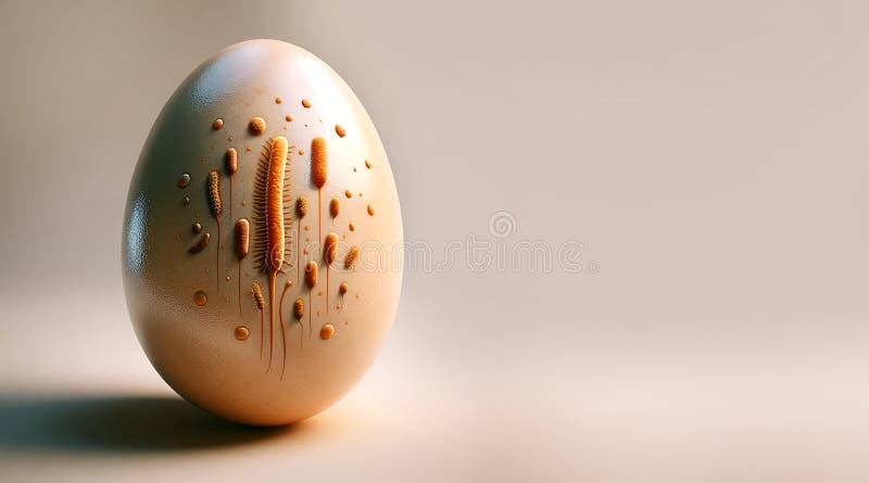 Egg Form with Textured Biological Patterns, Reflecting Concepts in ...