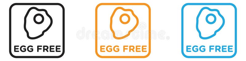 Egg Free Vector Logo Set Collection for Web App Ui Stock Illustration ...
