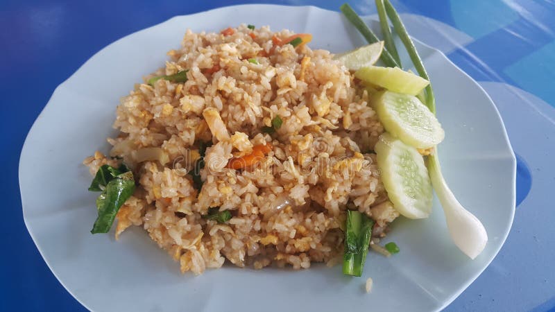 Egg fried rice stock photo. Image of thai, food, rice - 74709196