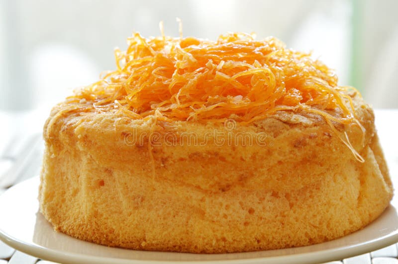 Egg Golden Threads Cake on Dish Stock Photo - Image of threads, sweet ...
