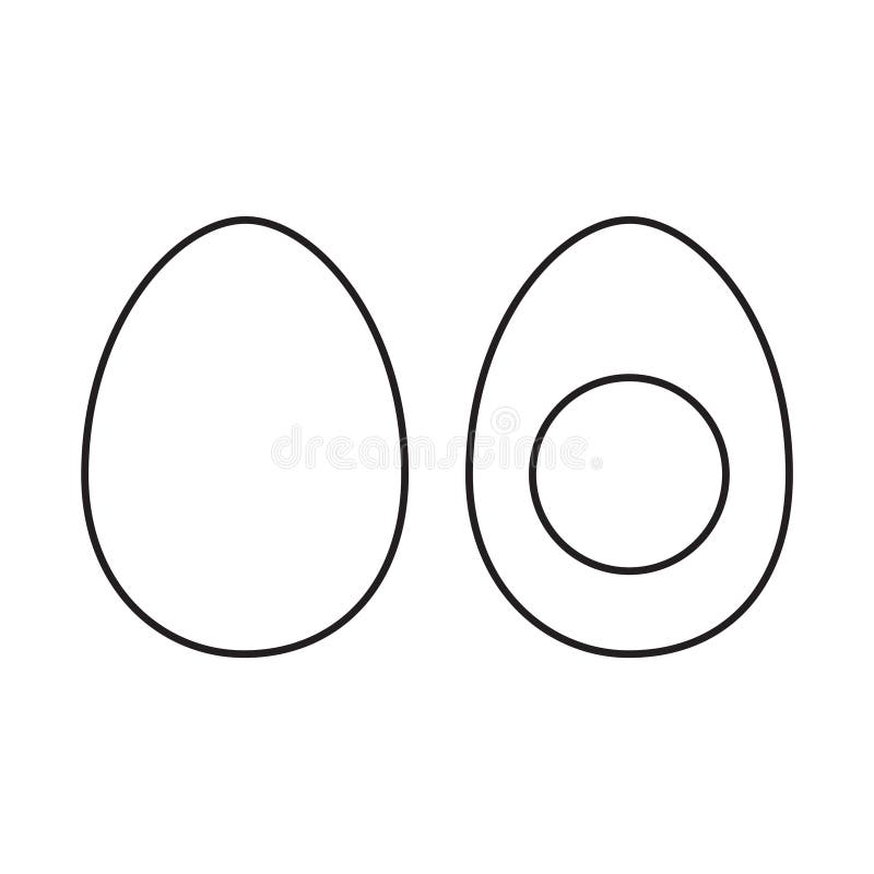 Egg and half of egg stock vector. Illustration of link - 97976097