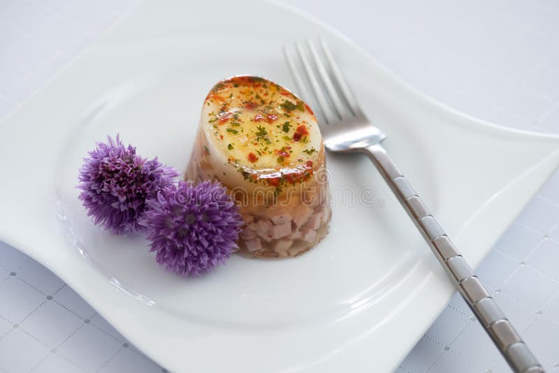 Egg and ham aspic stock image. Image of recipe, camera - 161668941