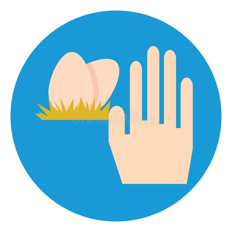 Egg and Hand. Vector Illustration Decorative Design Stock Vector ...