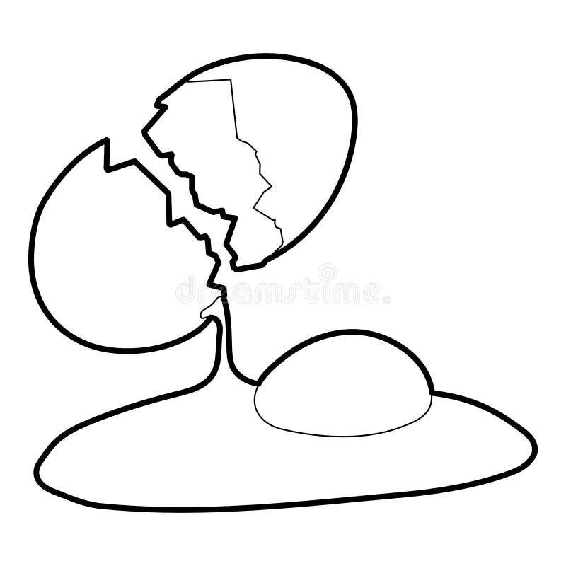 Egg icon, outline style stock vector. Illustration of outline - 85982727