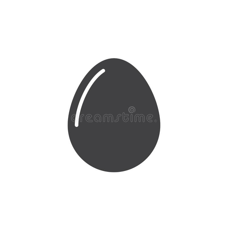 Egg Icon Vector, Filled Flat Sign, Solid Pictogram Isolated on White ...