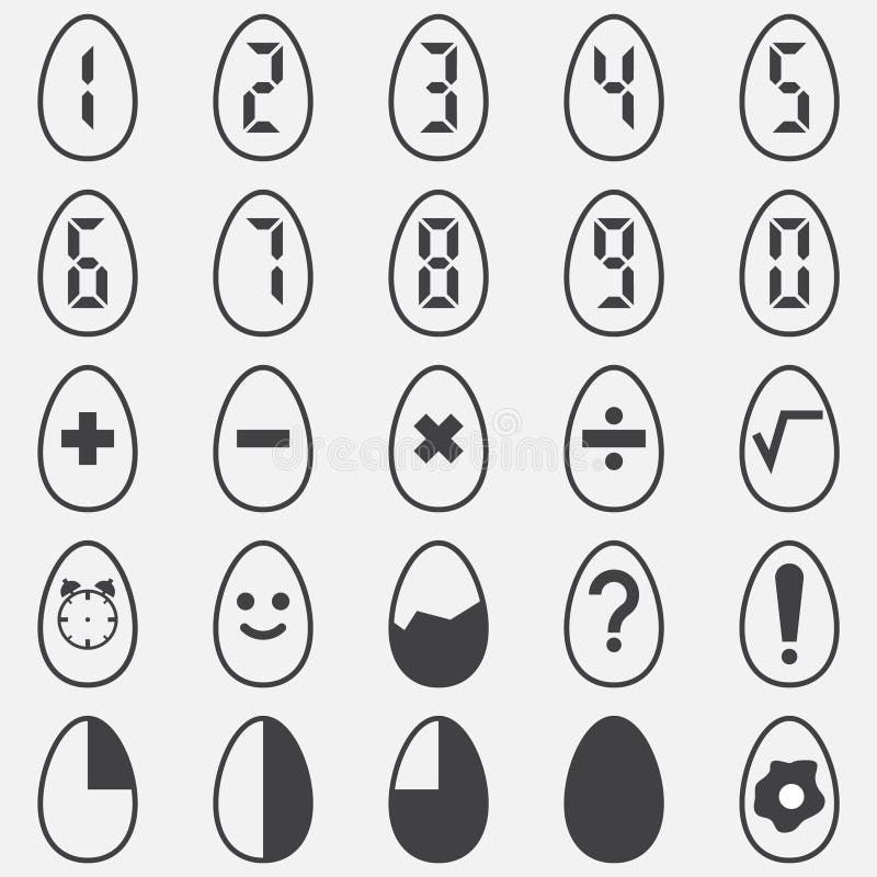 Egg icons set. EPS 10 on. stock vector. Illustration of math - 51894470