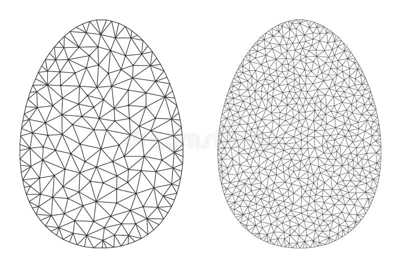 Egg Icons - Vector Polygonal Mesh Stock Vector - Illustration of easter ...