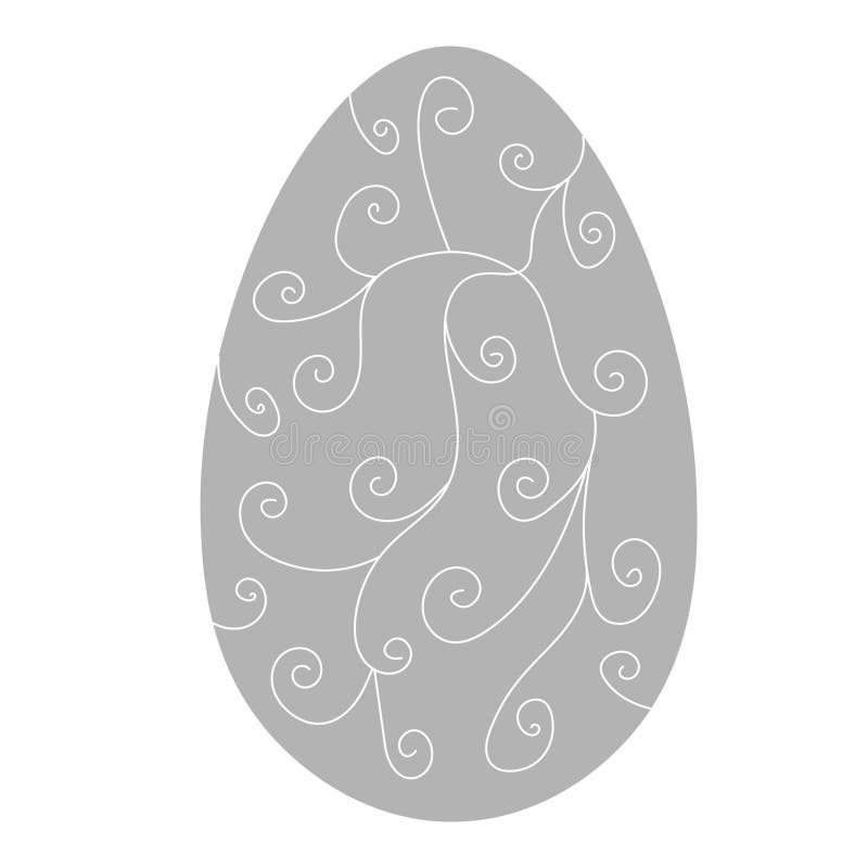 Egg Illustration. Simple Vector Easter Egg. One Egg. Stock Vector ...