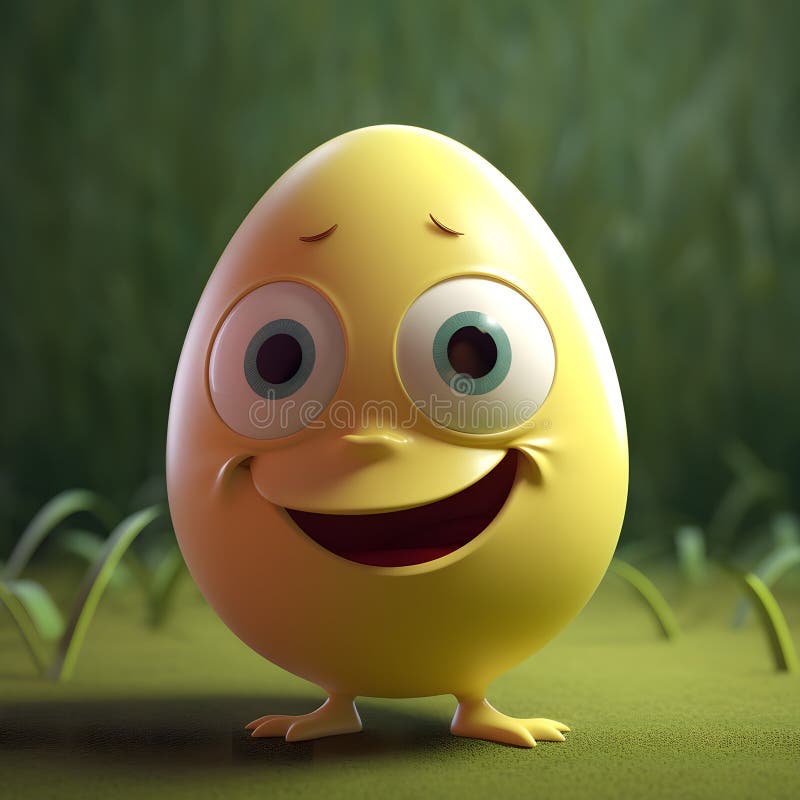 Egg Jump Cute Character Illustration Stock Illustration - Illustration ...