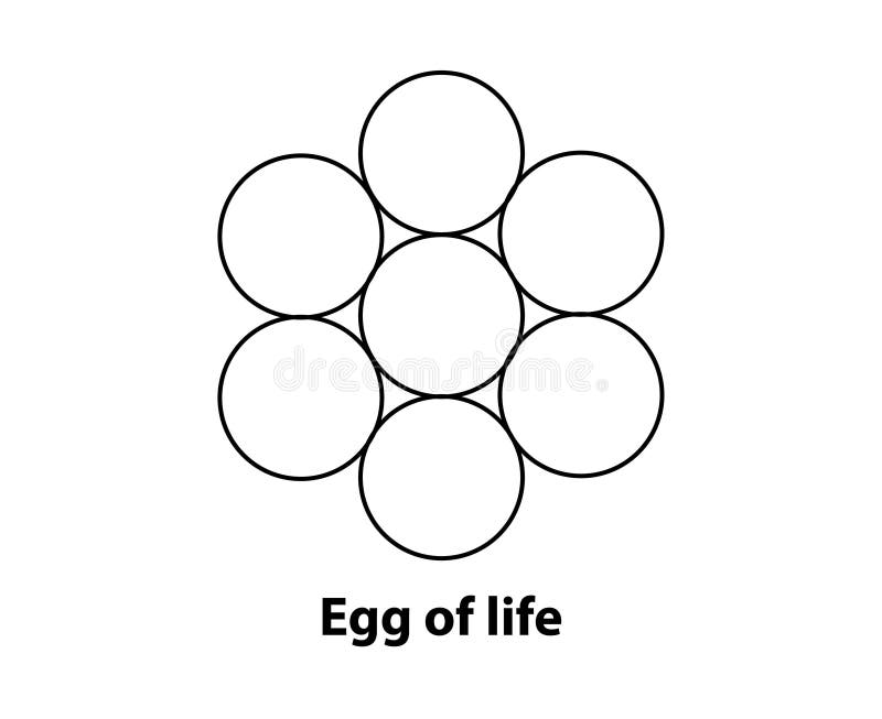 The Egg of Life is One of the Basic Sacred Geometry Shapes Stock Vector ...