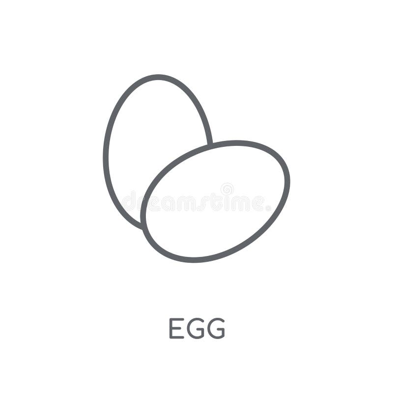 Egg Linear Icon. Modern Outline Egg Logo Concept on White Backgr Stock ...