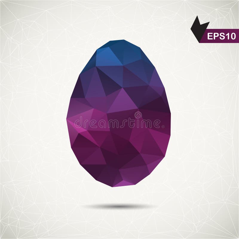 Egg in Low Poly Style. Vector Geometric Polygonal Background Made of ...