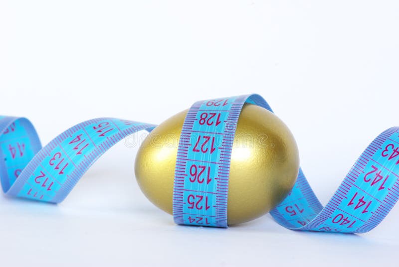 Egg with measuring tape stock photo. Image of measuring - 5669894