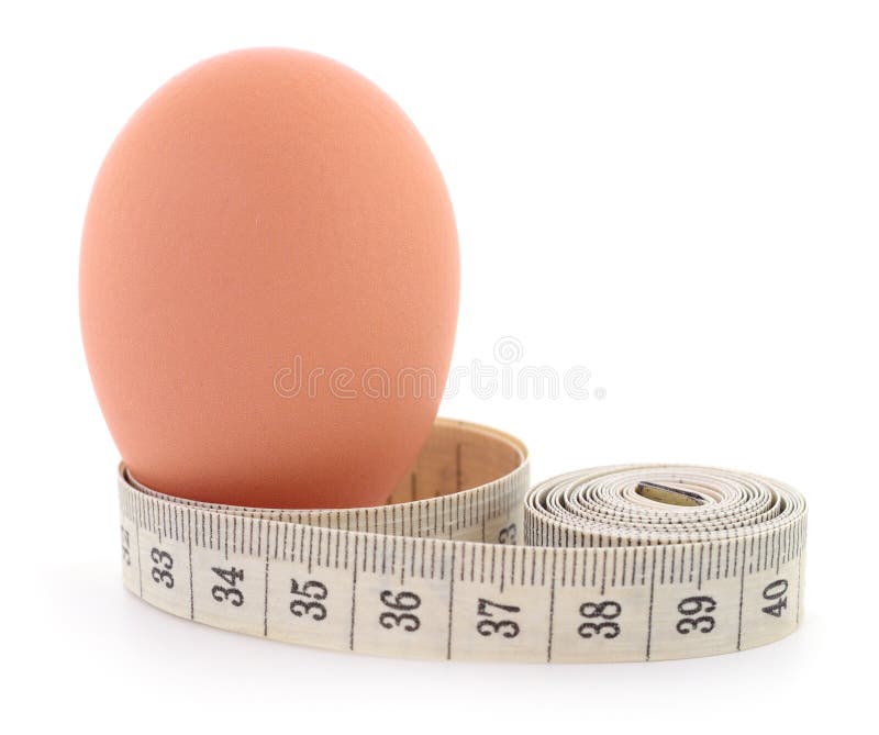 Egg and measuring tape. stock image. Image of lifestyles - 90318785