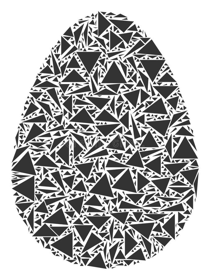 Egg Collage of Triangles stock vector. Illustration of creative - 119923987
