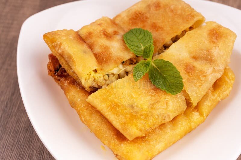 Egg Murtabak or Martabak Jawa Vegetables Stuffed Pancake Stock Photo ...