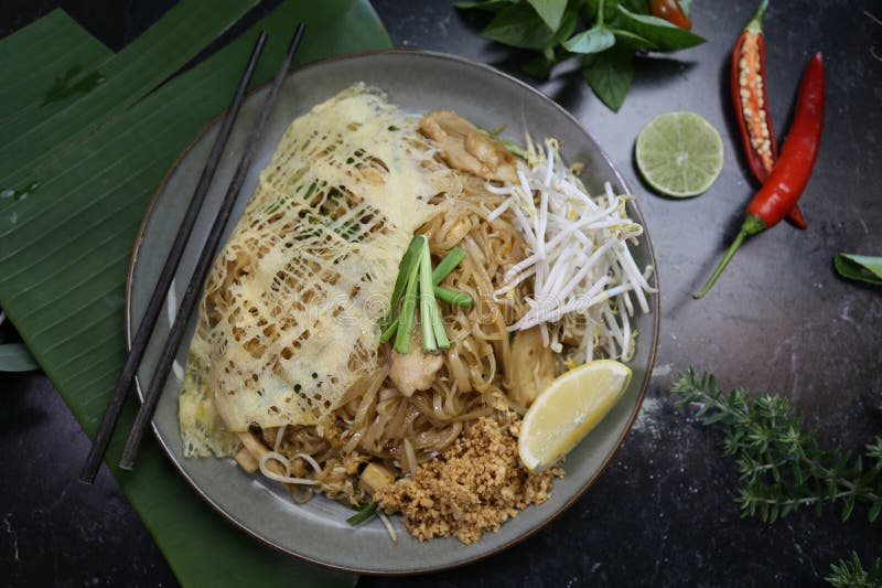 Egg Net Pad Thai stock image. Image of meal, seafood - 331918675