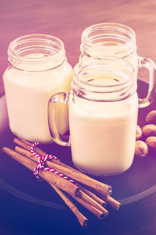 Egg nog stock image. Image of drink, glass, nutmeg, drinking - 88119843