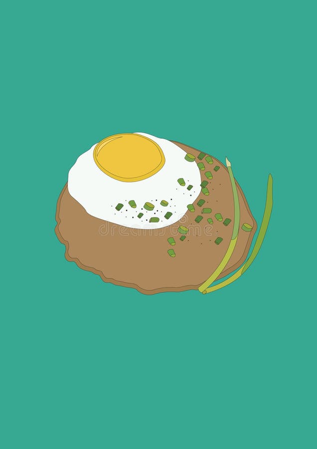 Egg on Patty. Vector Illustration Decorative Background Design Stock ...