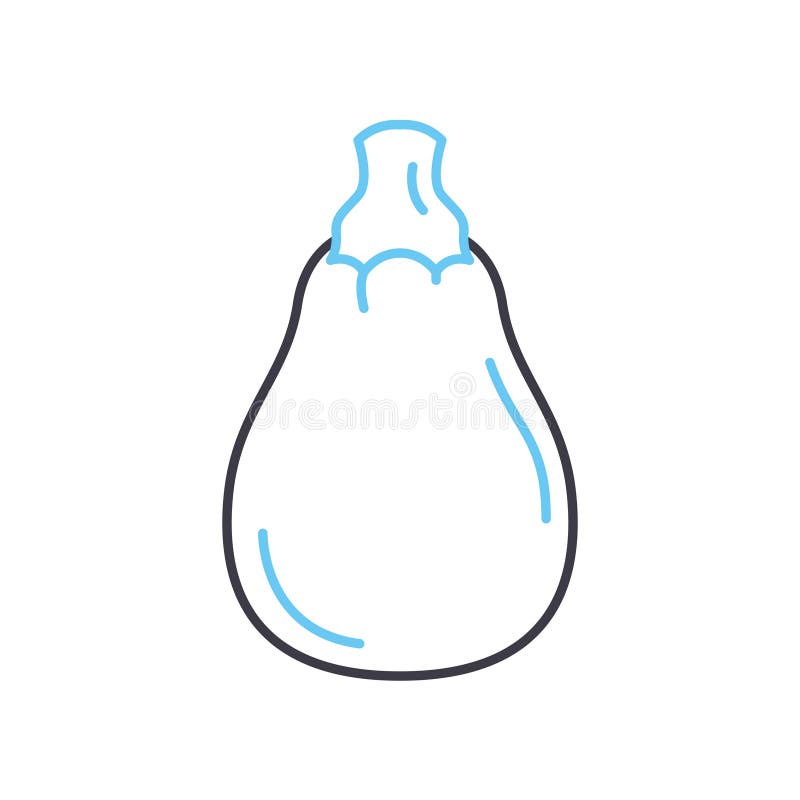 Egg Plant Line Icon, Outline Symbol, Vector Illustration, Concept Sign ...