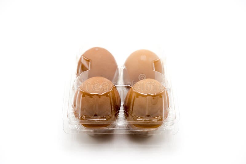 Egg Plastic Package Isolated on White Background Stock Image - Image of ...