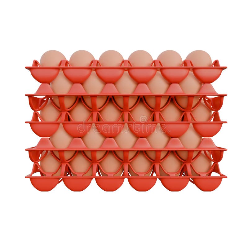 Egg Plastic Tray Front View Stock Illustration - Illustration of ...