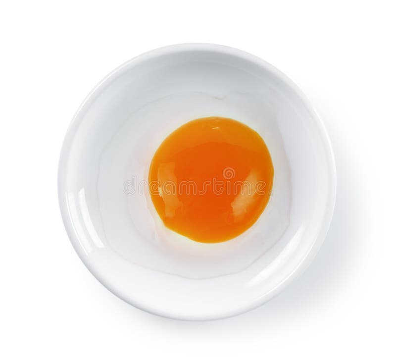 Uncooked Egg in Plate on White Background Stock Image - Image of ...