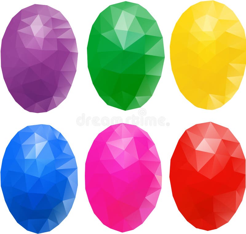 Egg polygon stock vector. Illustration of design, abstract - 36667513