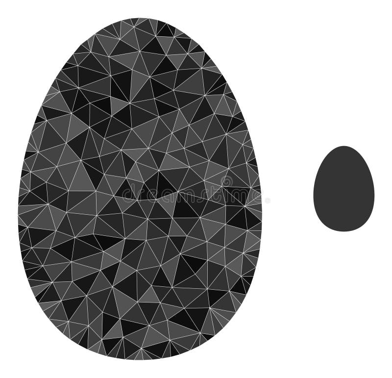 Egg Polygonal Lowpoly Flat Icon Stock Vector - Illustration of ...